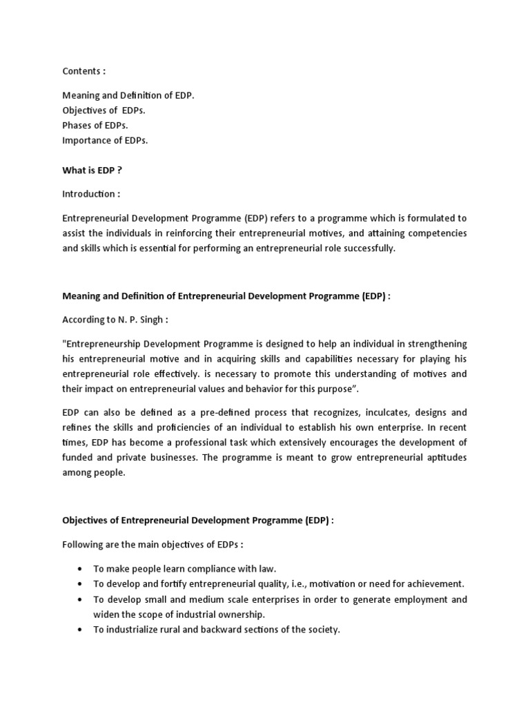 Unit 4 EDP Meaning Objectives and Phases | Download Free PDF ...