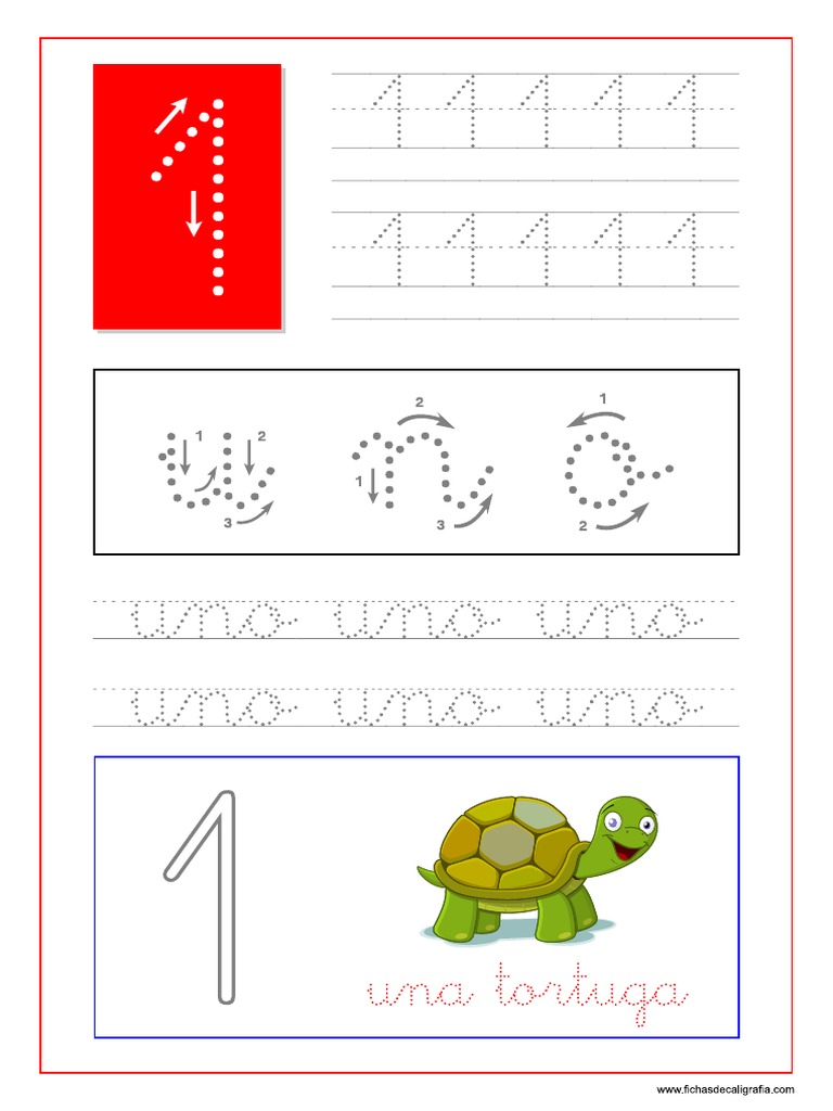 Fichas de Numeros Del 1 Al 10 para Imprimir | PDF