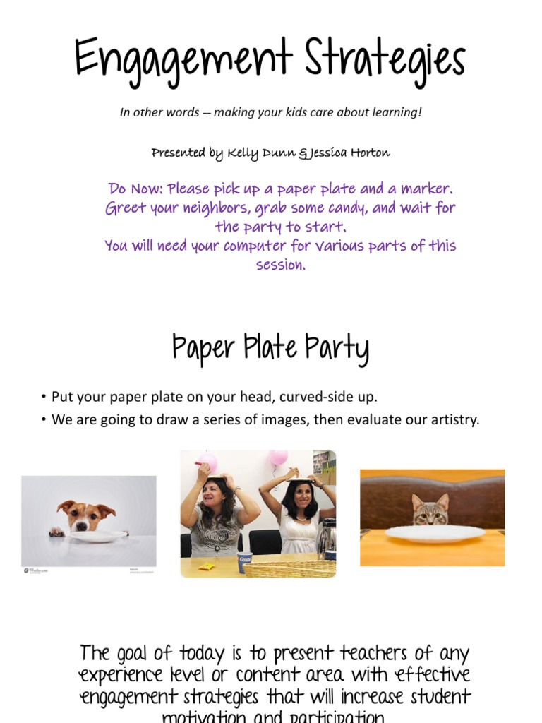 Engagement Strategies | PDF | Learning | Cognition