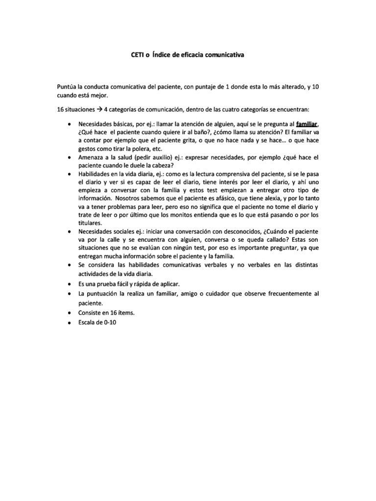 Evaluación de Eficacia Comunicativa CETI | PDF