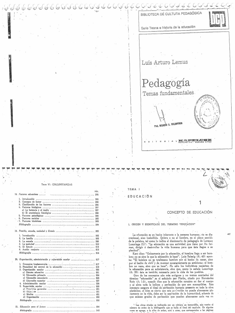 Lemus. Pedagogía. | PDF