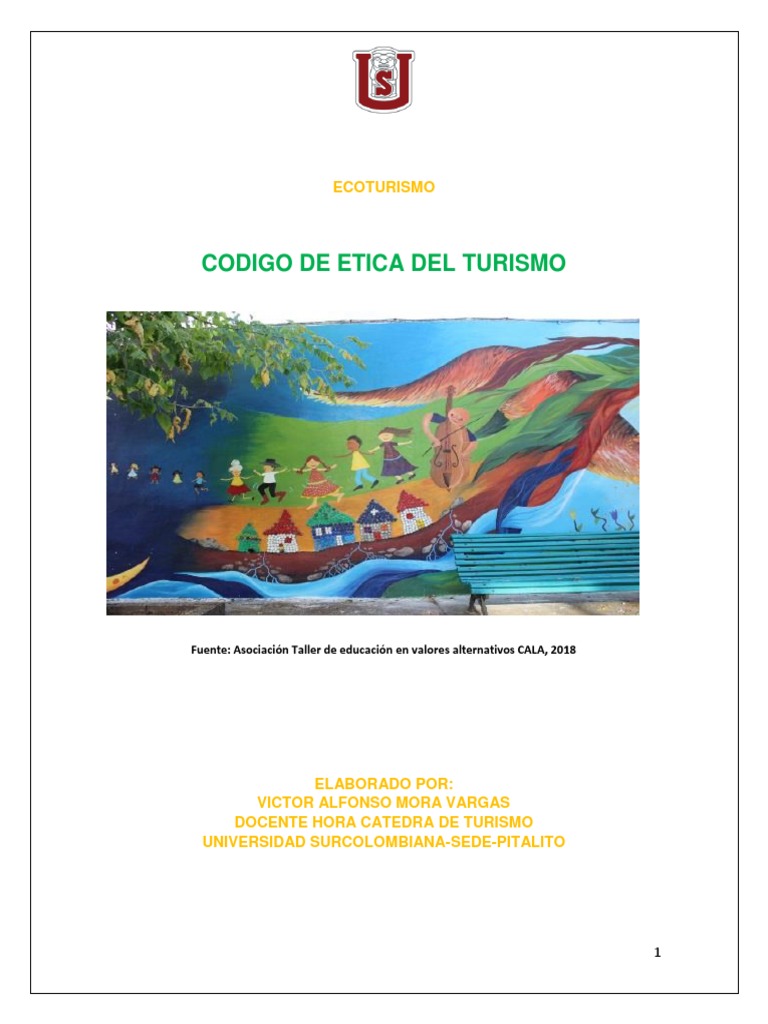 Código De Etica De Turismo Pdf Turismo Desarrollo Sostenible