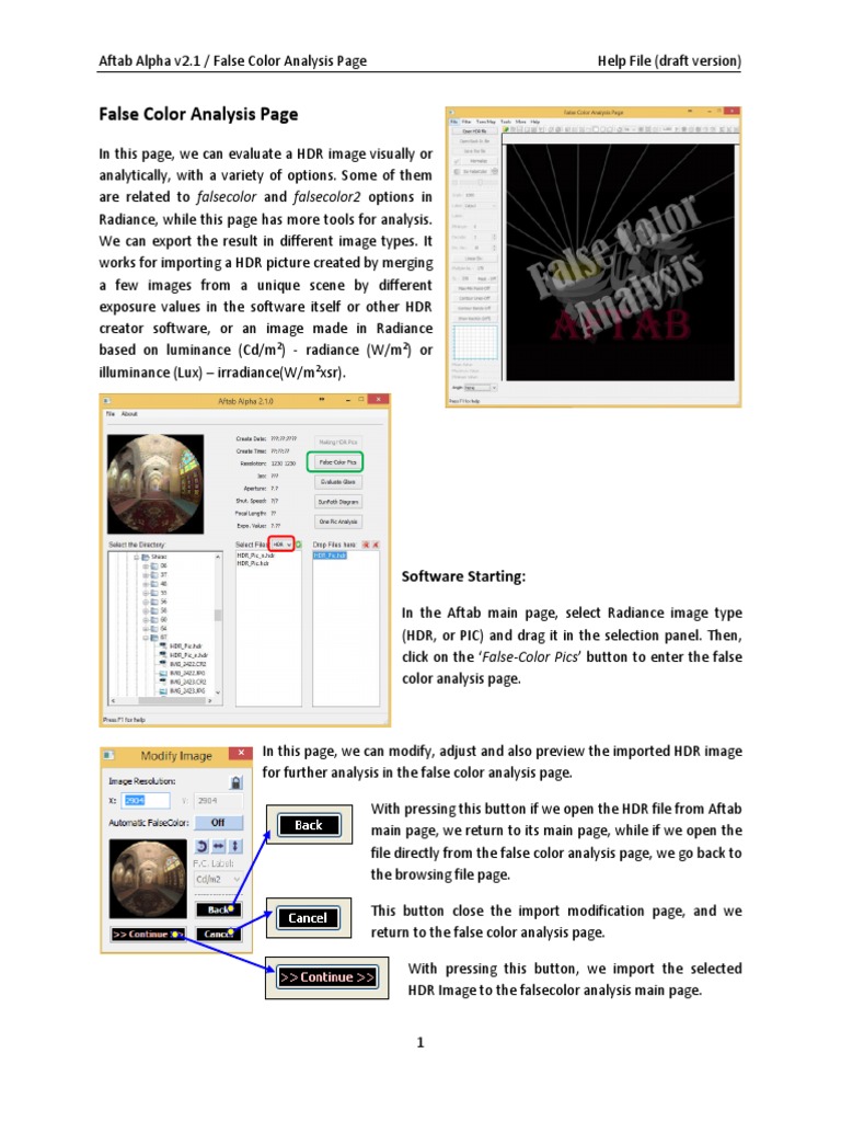 False Color Analysis Page: Software Starting | PDF | High Dynamic Range ...