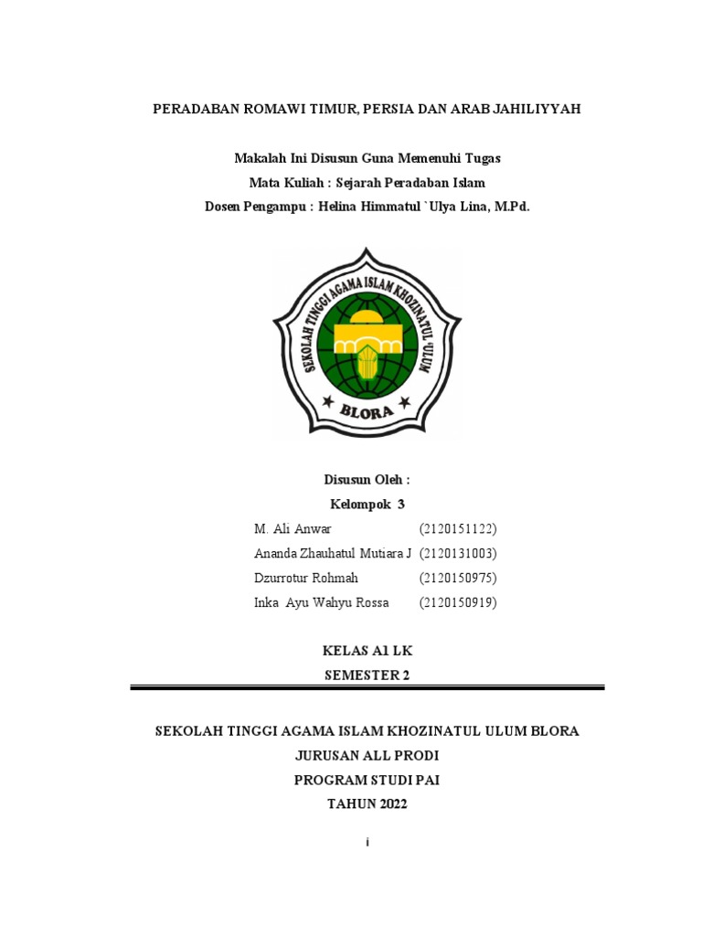Peradaban Romawi Timur dan Persia | PDF