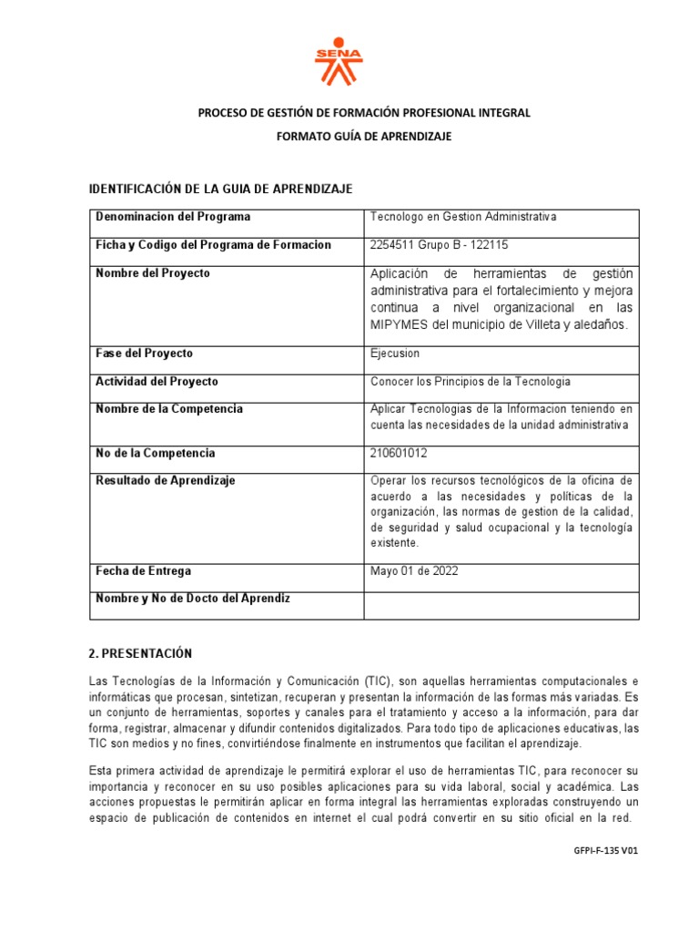 Guia No 1 Tics Pdf Tecnología De Información Y Comunicaciones Gmail