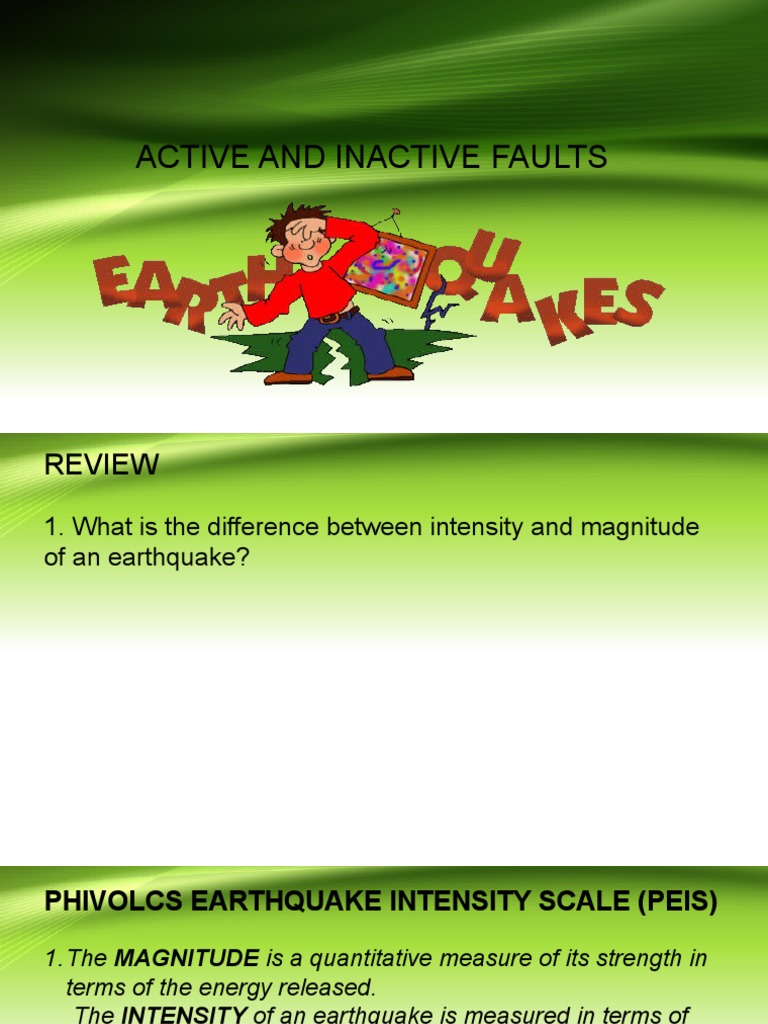 Active and Inactive Faults | PDF | Earthquakes | Fault (Geology)