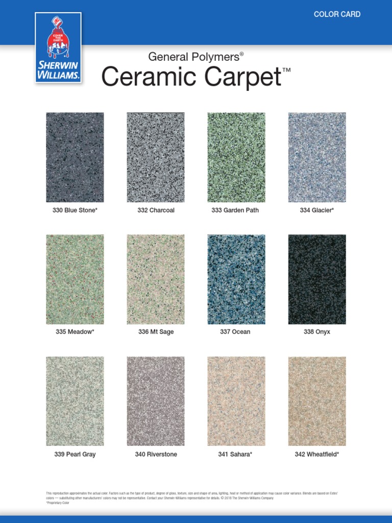 Ceramic Carpet Color Card Sherwin-Williams | PDF | Color