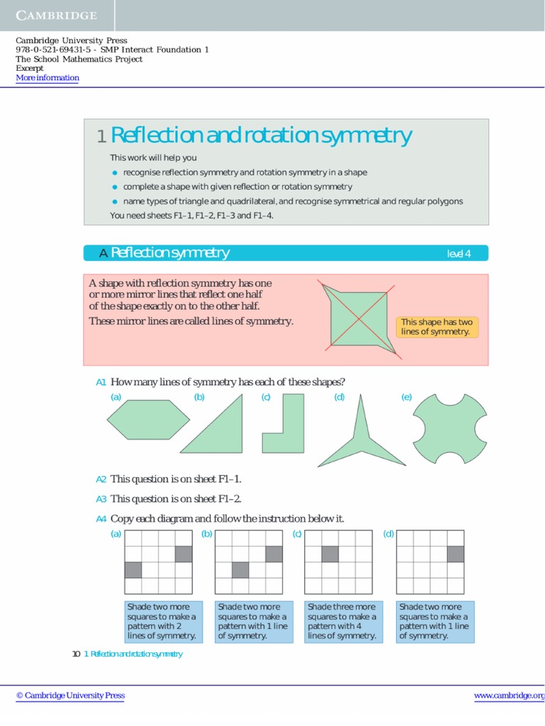 Symmetry Homework | PDF