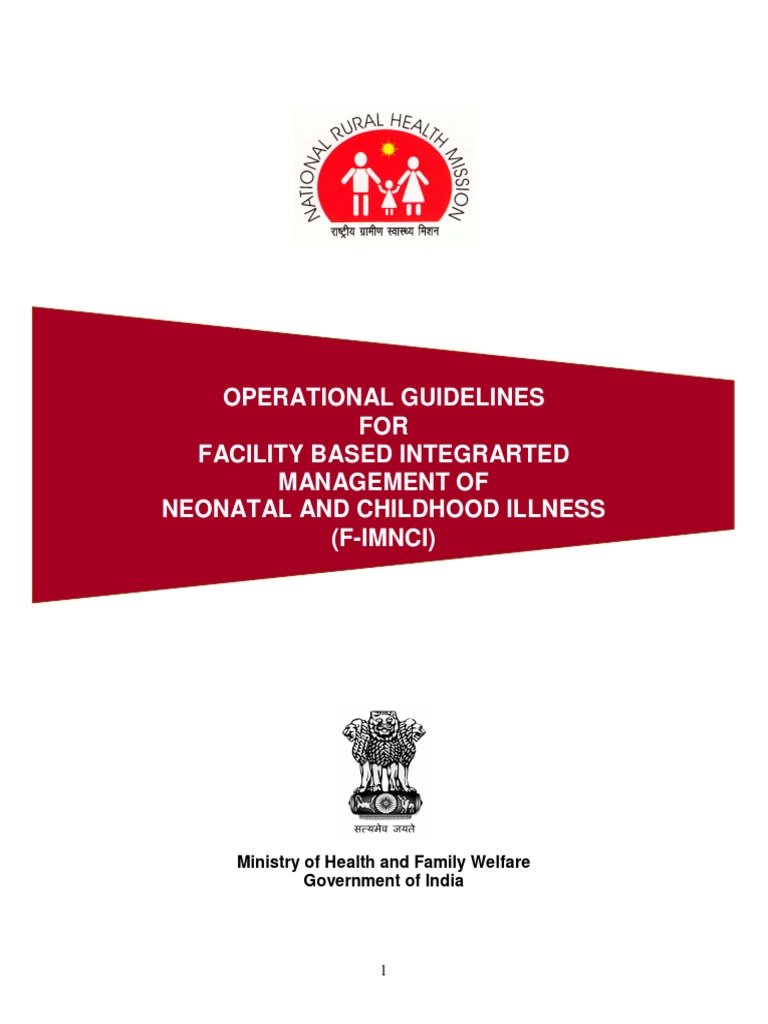 F-IMNCI Operational Guidelines | PDF | Infant Mortality | Child Mortality
