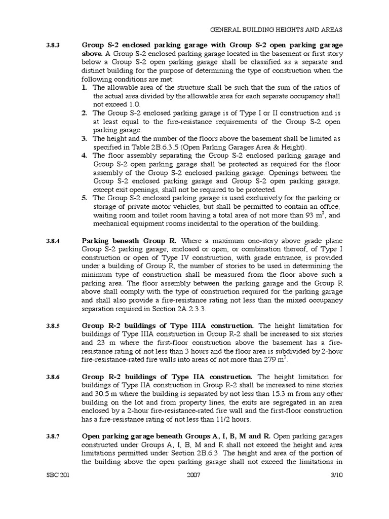 27,30 - The Saudi Building Code (SBC) - PDF - 124-124 | PDF | Garage ...