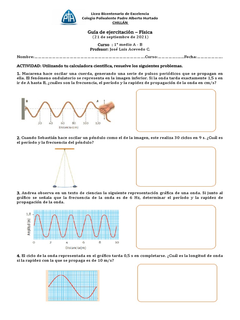 Guía03 - Ejercitación de Ondas | PDF
