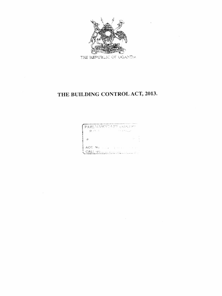 The Building Control Act 2013 | PDF