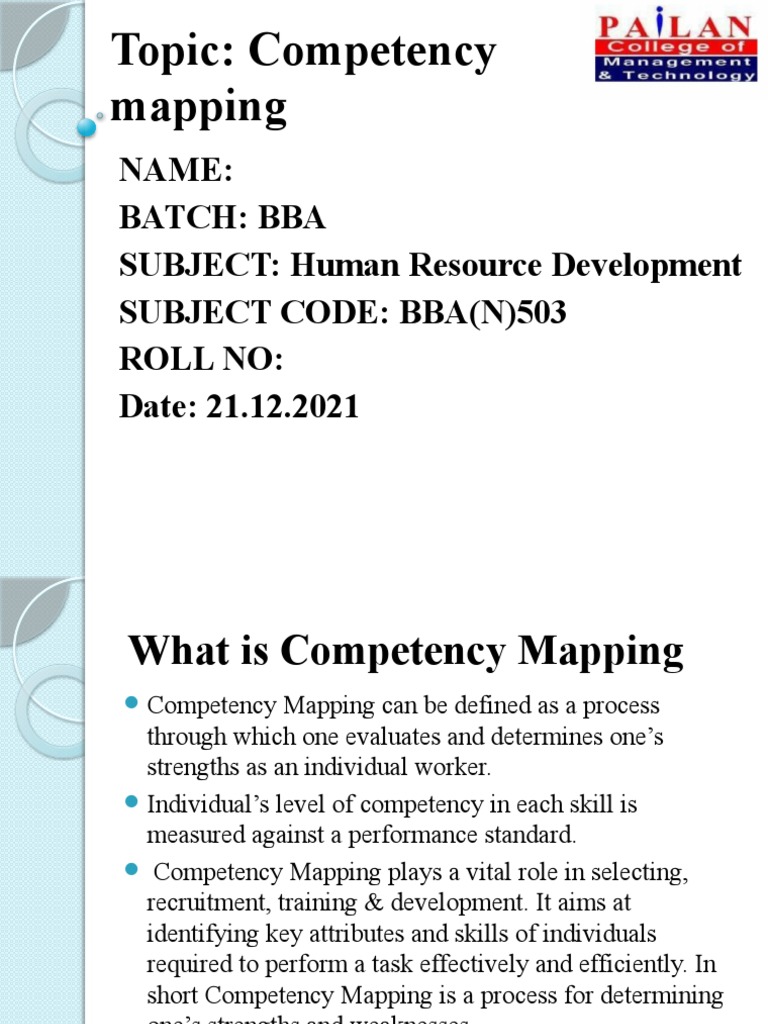 Competency Mapping | PDF | Competence (Human Resources ...
