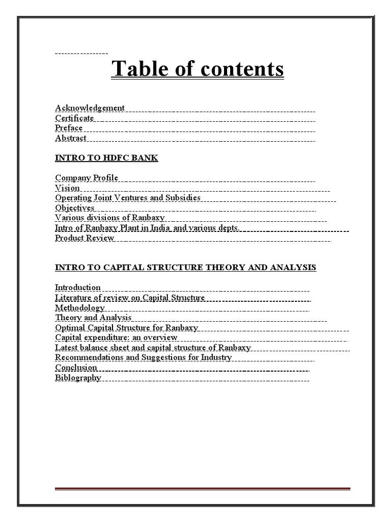 Capital-Structure at HDFC Bank | PDF | Career & Growth | Finance ...