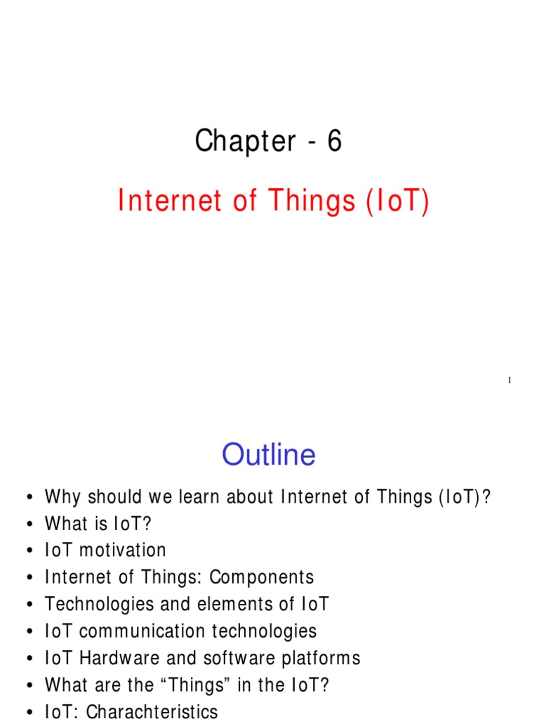 Chapter - 6 Internet of Things | PDF | Internet Of Things | Cloud Computing