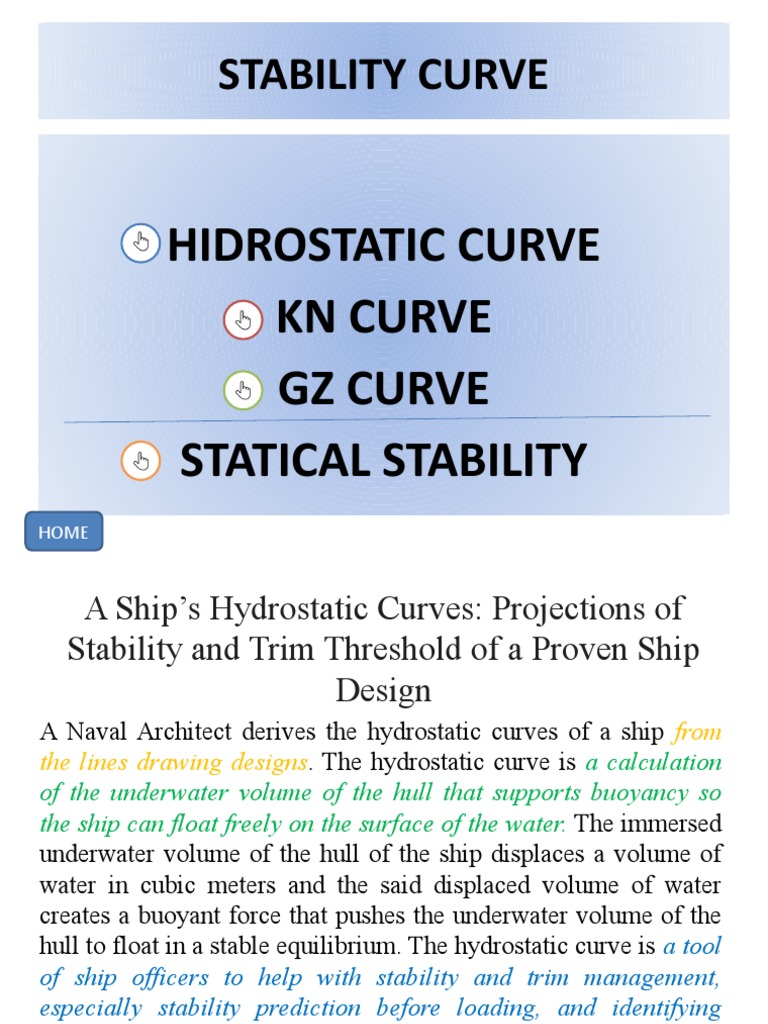 Ship Hydrostatic Curves and Stability | PDF | Buoyancy | Shipbuilding