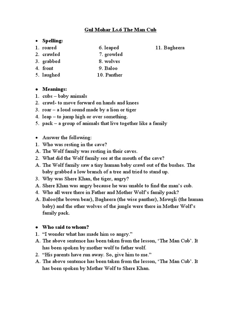 Gul Mohar Ls.6 The Man Cub | PDF