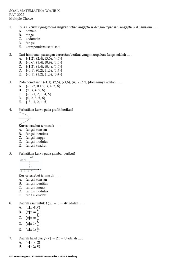 PAT MTK Wajib X | PDF | Komputer