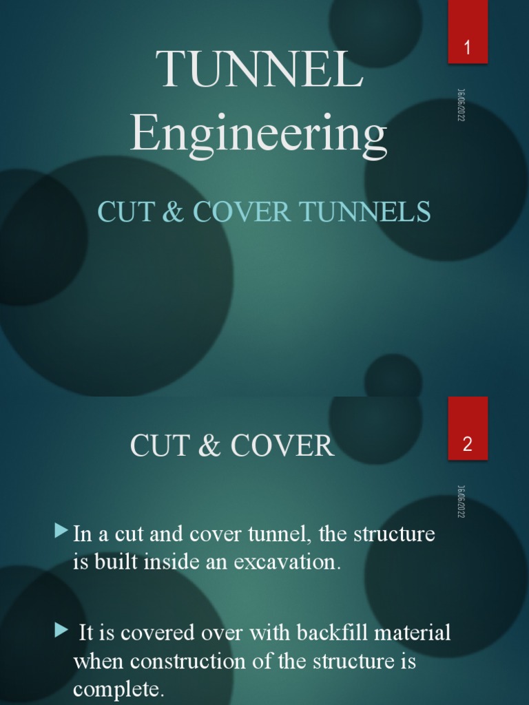 Cut and Cover Tunnel Construction Guide | PDF
