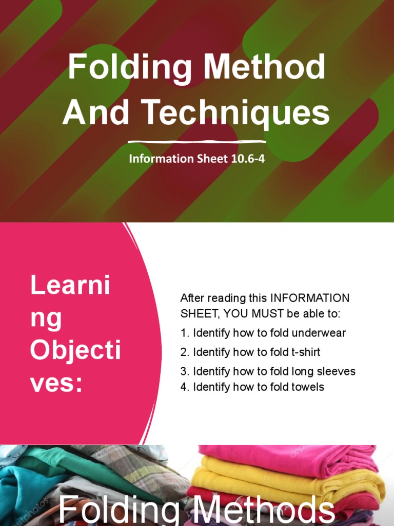 Folding Method and Techniques | PDF | Shirt | T Shirt