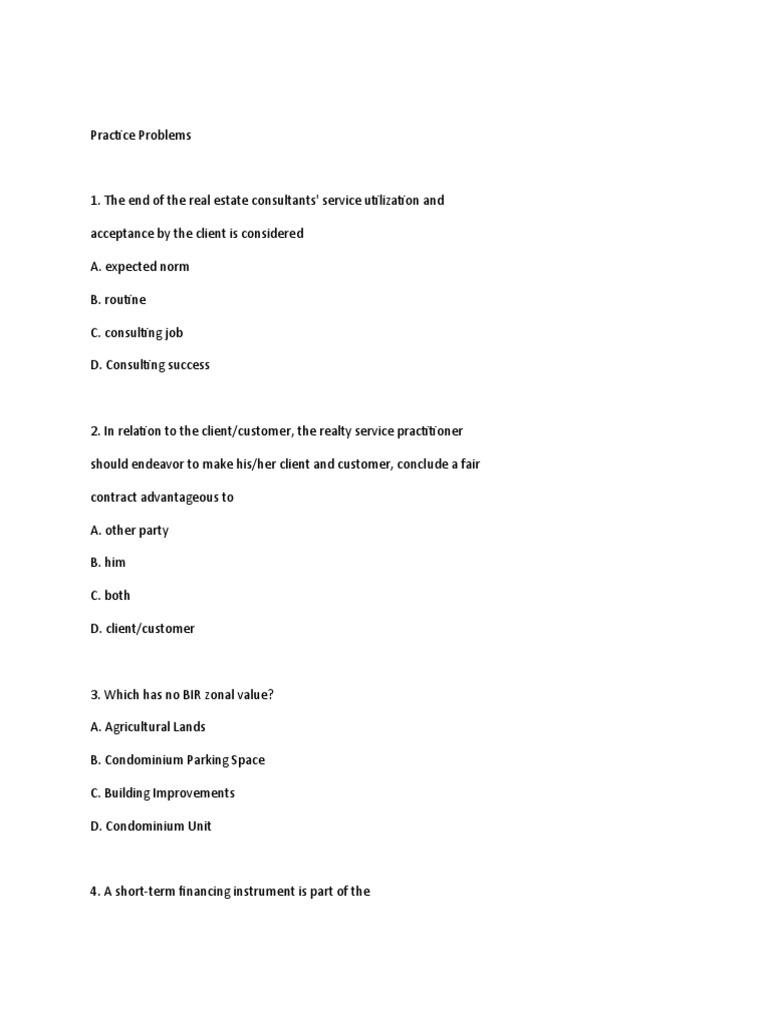 Real Estate Practice Problems | PDF | Mortgage Loan | Taxes