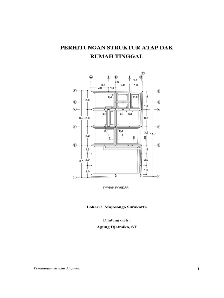 Perhitungan Struktur Atap Dak Beton | PDF