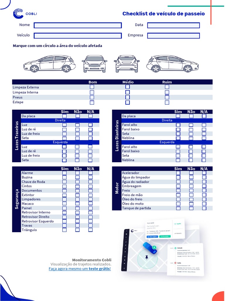Checklist de Carro | PDF | Indústria automobilística | Bens manufaturados
