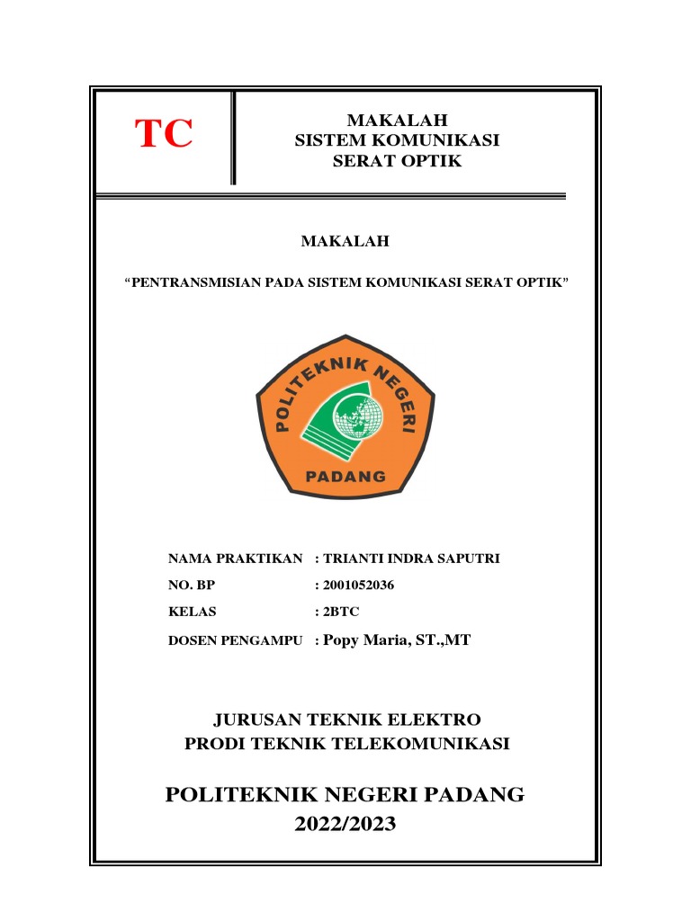 Struktur dan Karakteristik Serat Optik | PDF