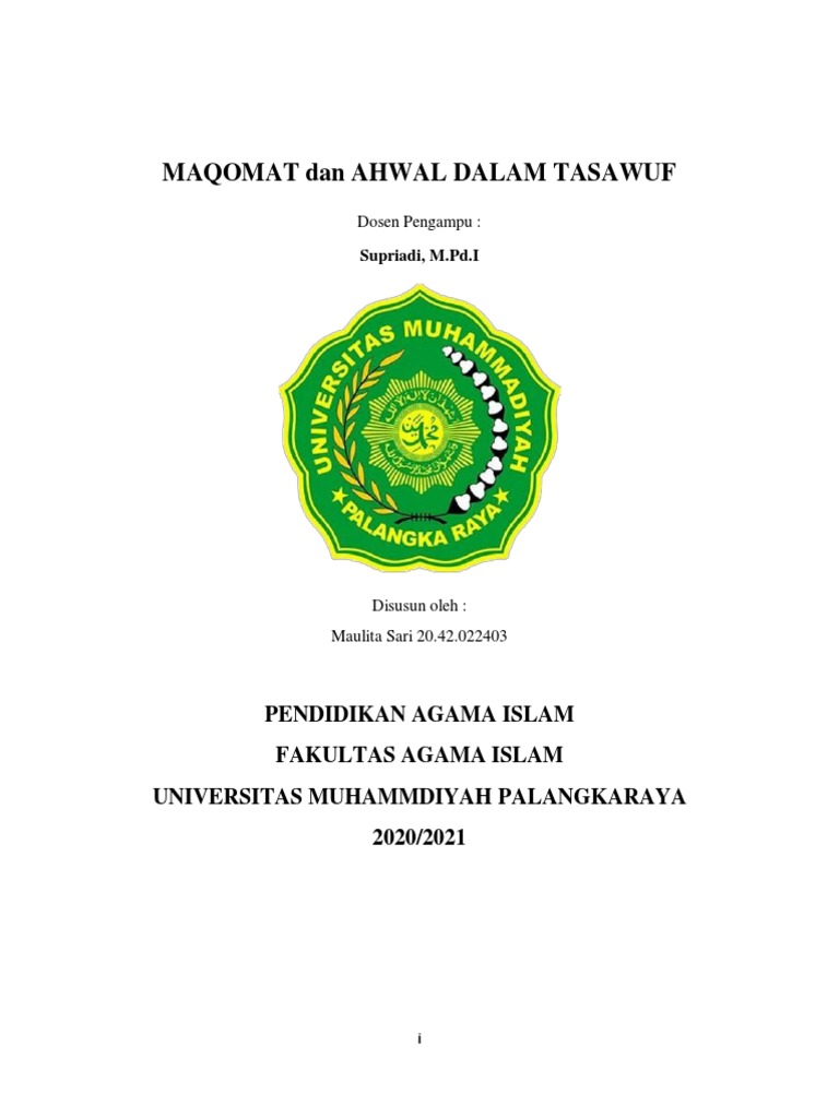 MAQOMAT Dan AHWAL DALAM TASAWUF | PDF