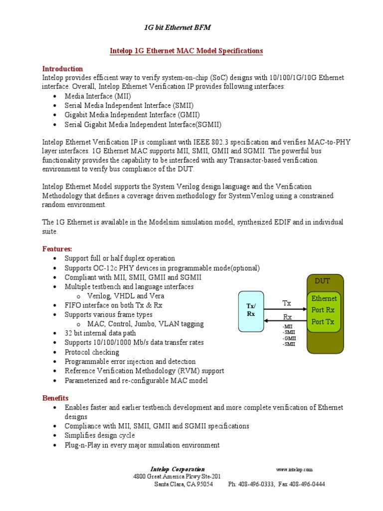 1G Ethernet Model Spec | Download Free PDF | Ethernet | Electrical Engineering