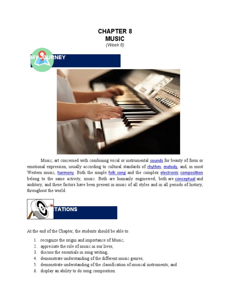 Chapter 8 Music | PDF | Woodwind Instruments | Songs