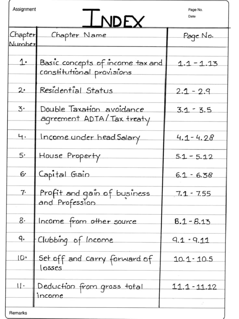 Income Tax Handwritten Note | PDF