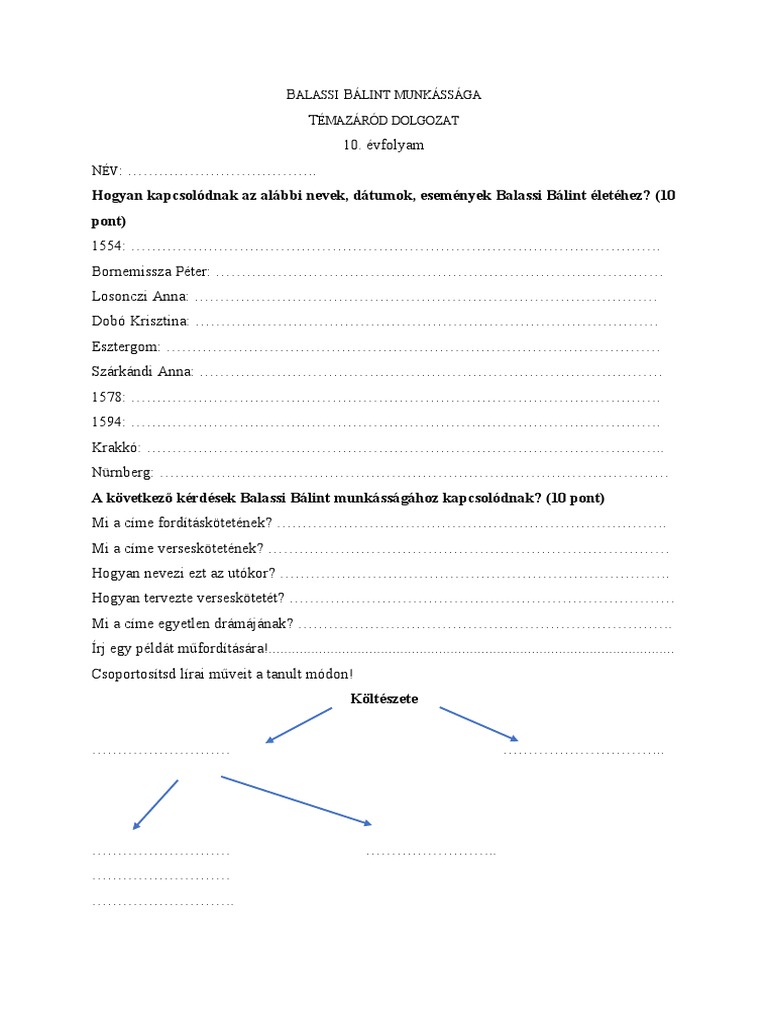 Balassi Bálint Munkássága | PDF