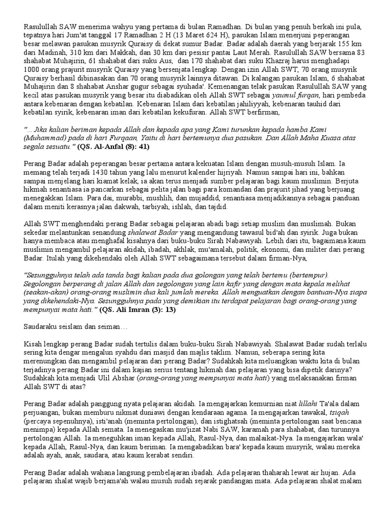 Perang Badar | PDF