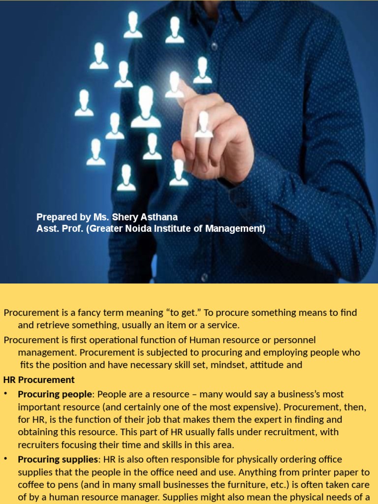 HR Procurement Functions and Processes | PDF | Employment | Human ...