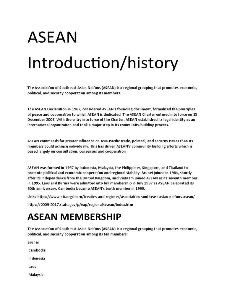 ASEAN Document | PDF | Global Politics | Government