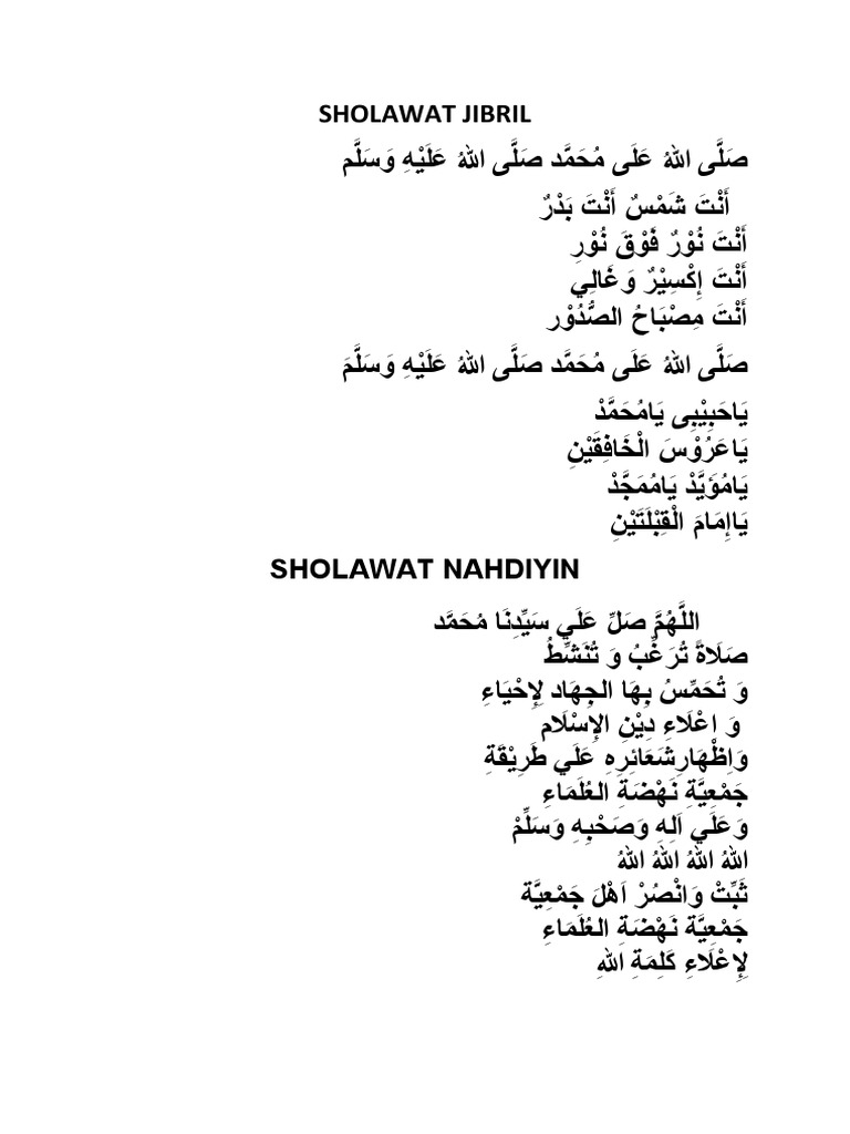 Sholawat Jibril | PDF