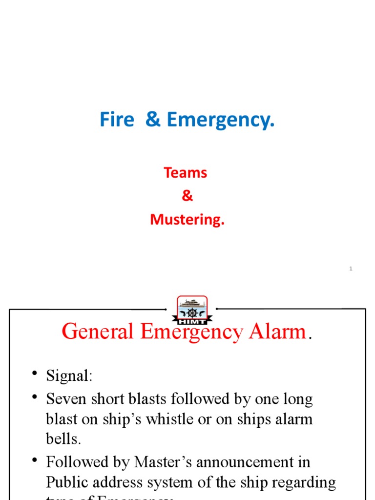 Ship Emergency Alarm and Mustering Protocols | PDF | Ships | Firefighting