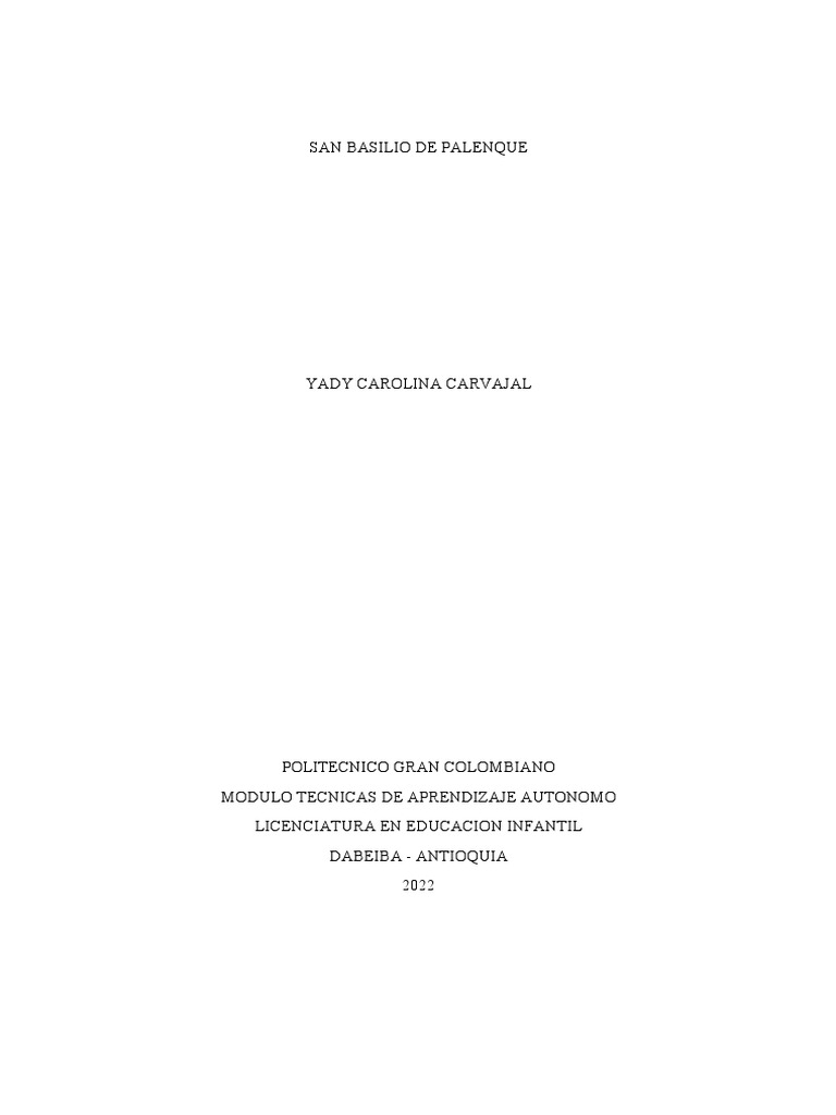 Mapa Conceptual San Basilio de Palenque | PDF