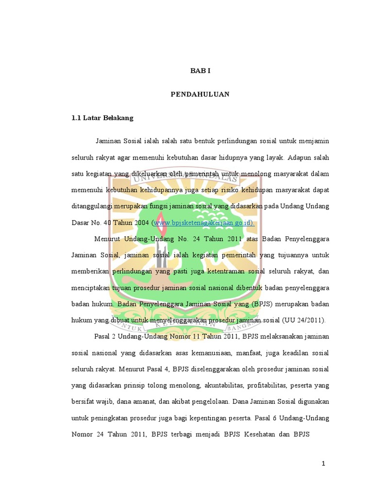 BAB 1 Pendahuluan | PDF