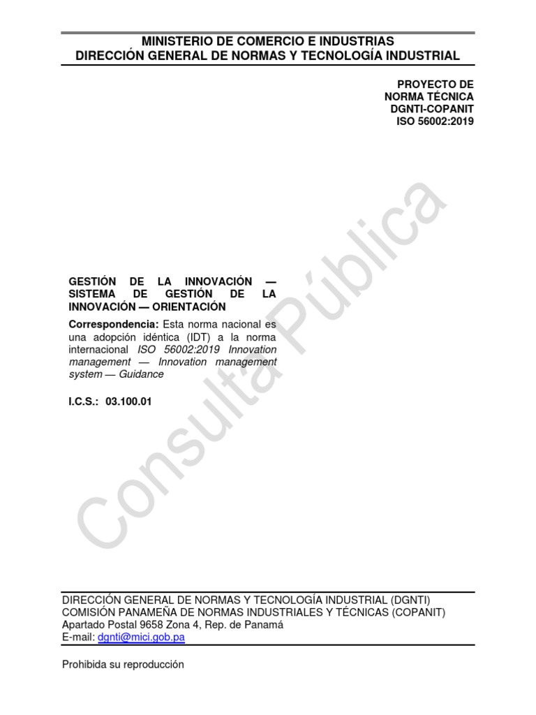 Iso 56002 2019 | PDF | Innovación | Planificación