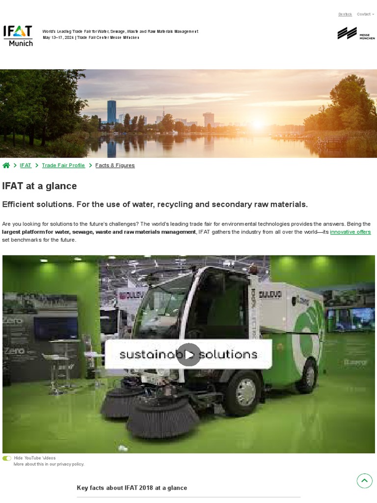 IFAT Facts and Figures at A Glance | PDF | Sustainability | Waste