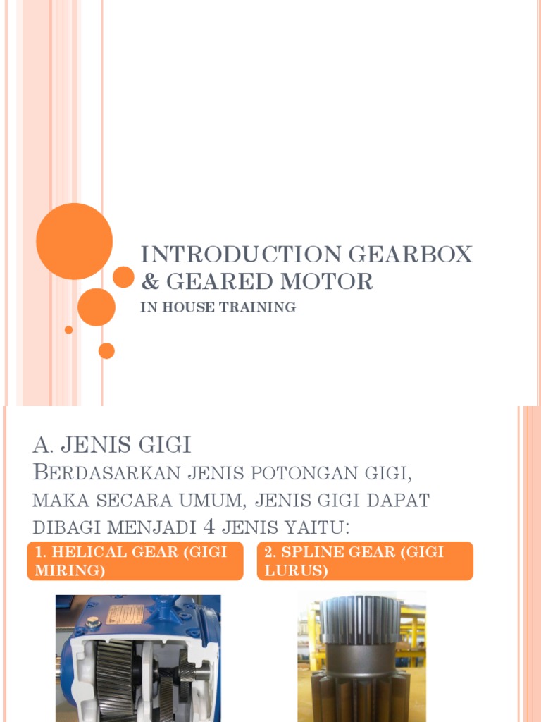 Jenis-Jenis Gearbox dan Pelatihan | PDF