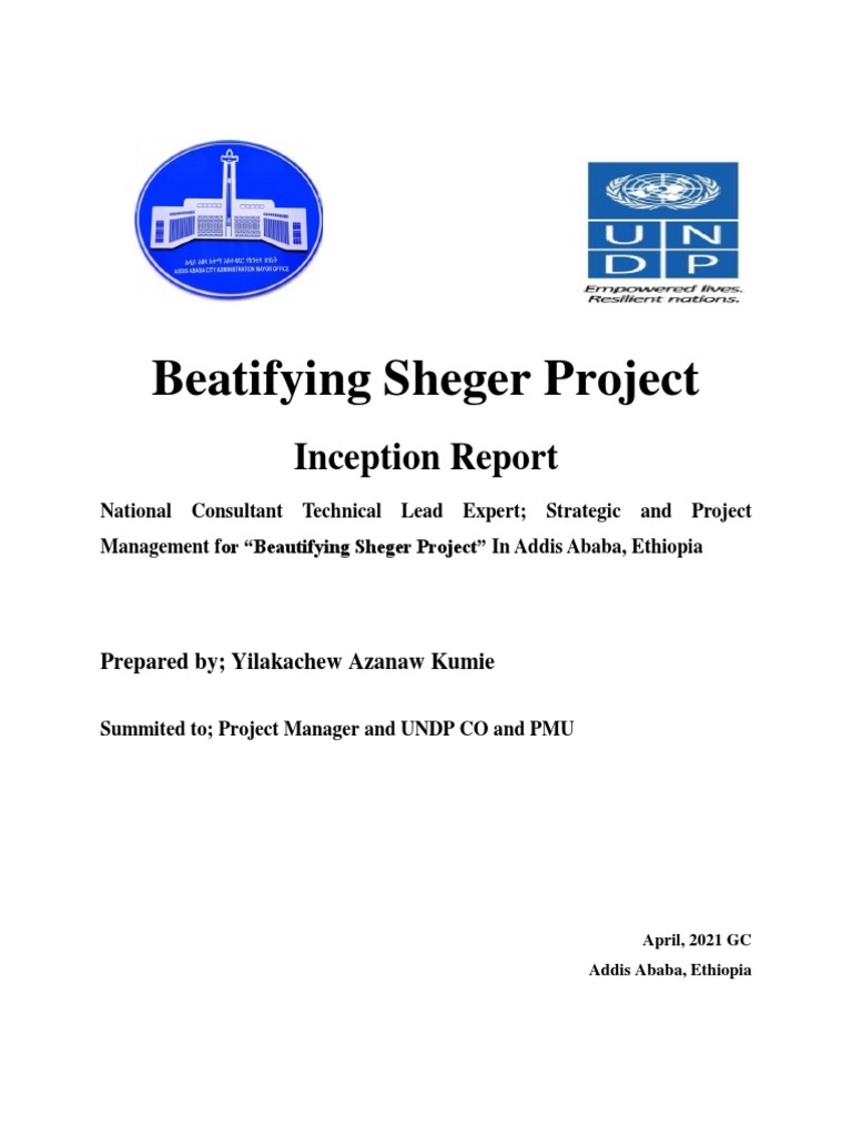 Beatifying Sheger Project Inception Report | PDF | Project Management ...