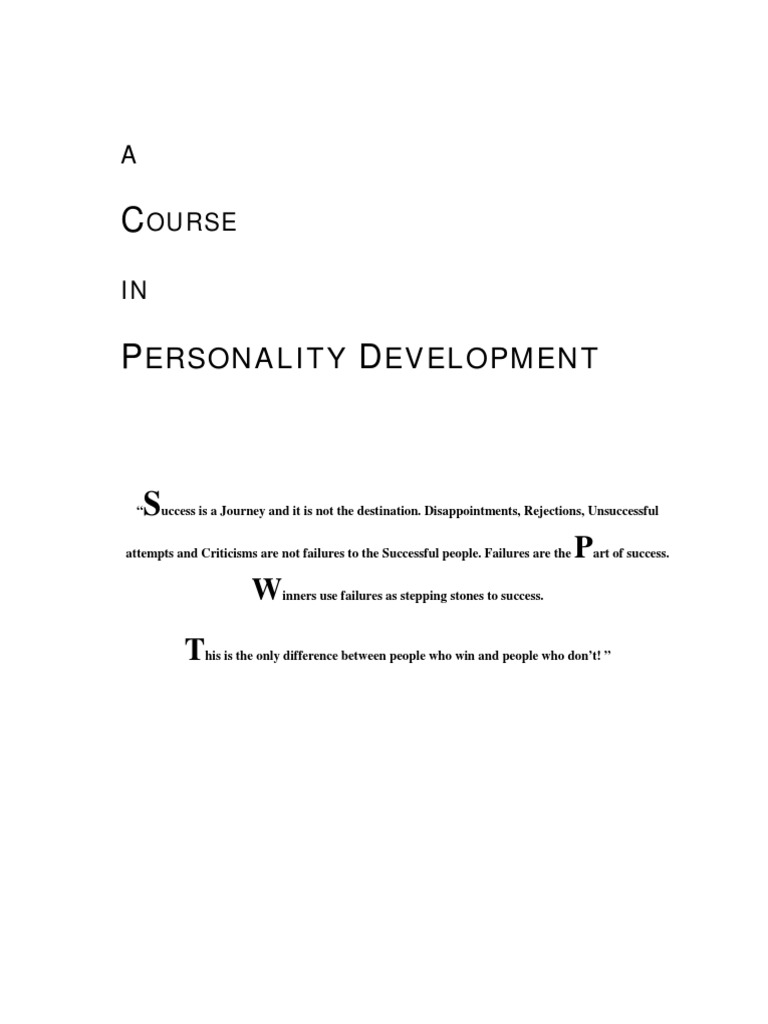 Personality Development | PDF | Swot Analysis | Goal