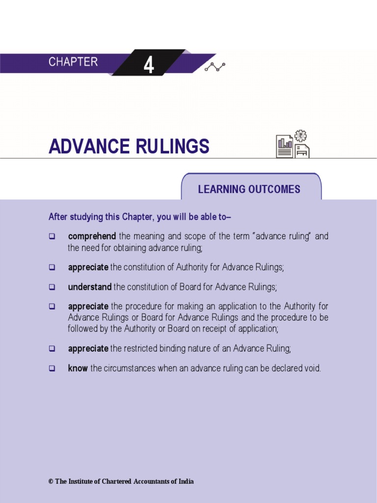 Advance Rulings: After Studying This Chapter, You Will Be Able To | PDF ...