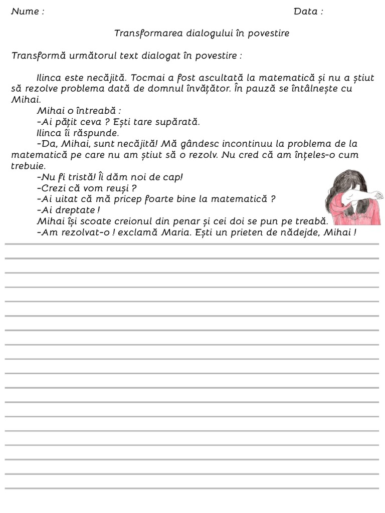 Transformarea Dialogului in Povestire | PDF