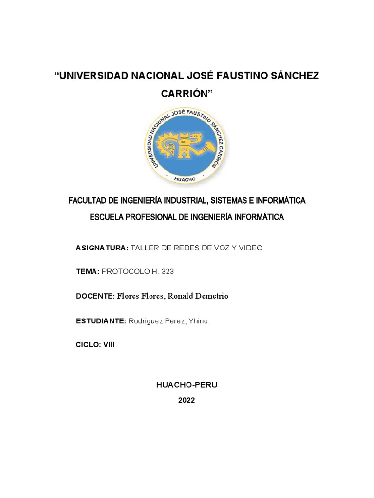 Protocolo H 323 | PDF | Internet | Estándares informáticos