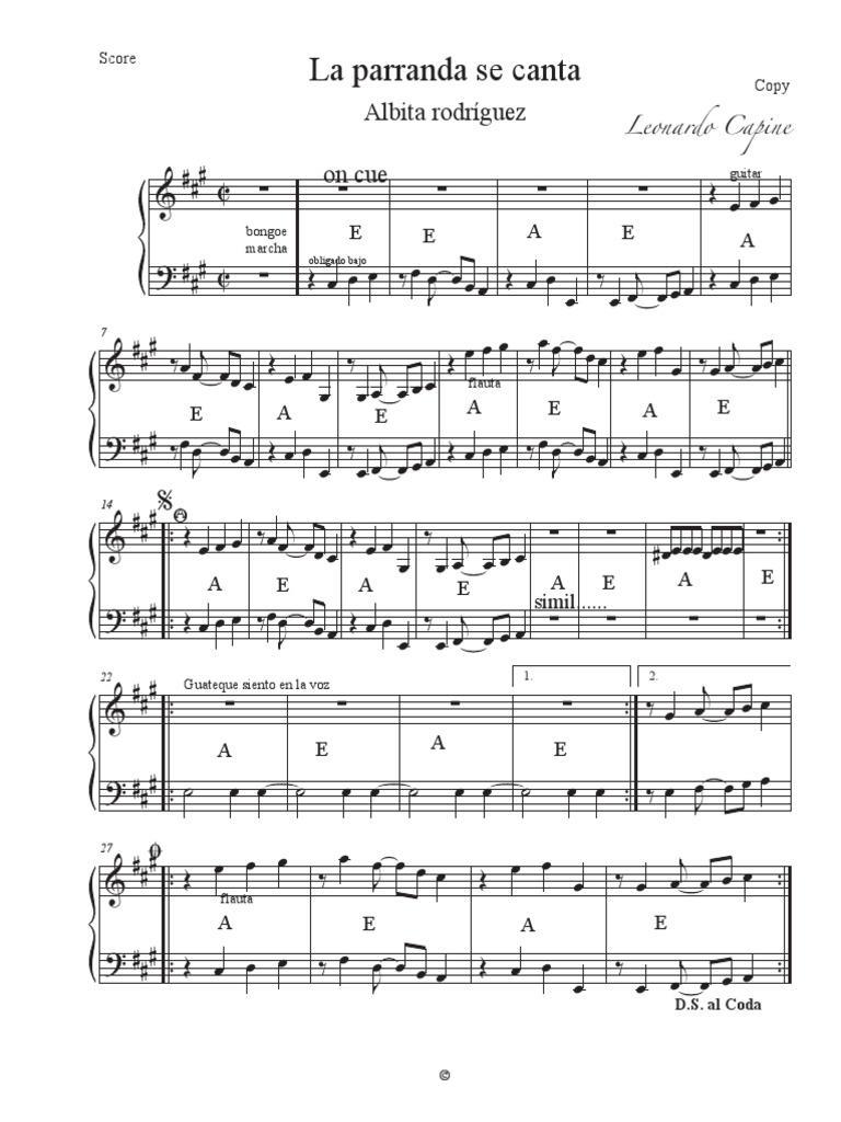 La Parranda Se Canta - Score | PDF