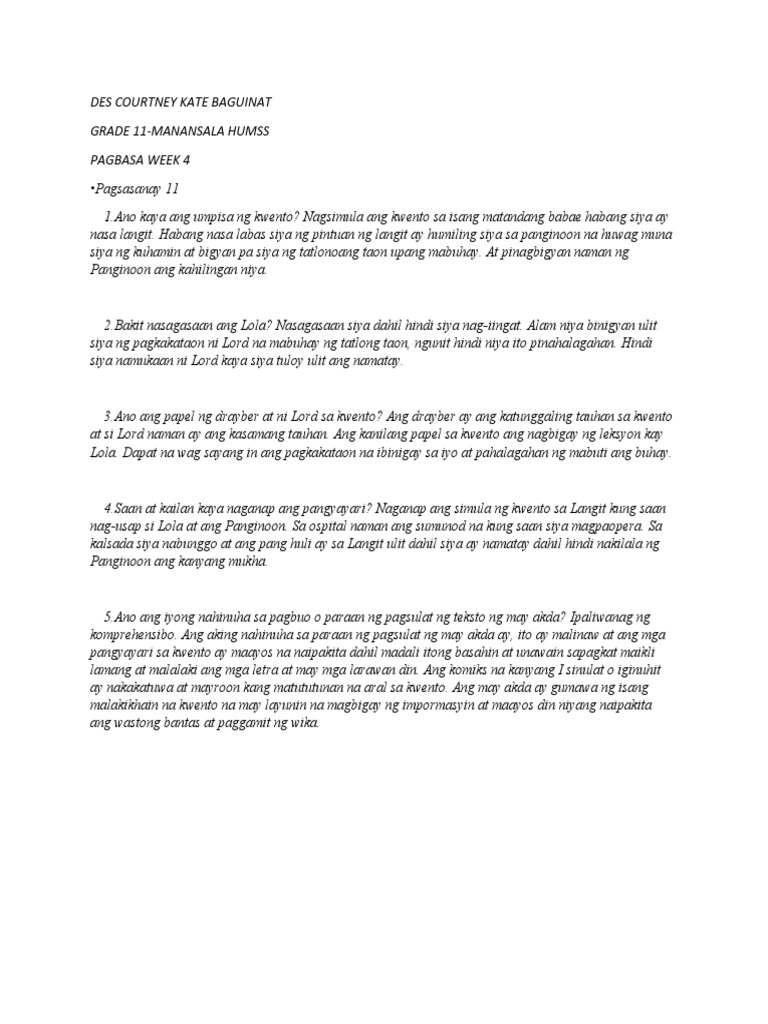 Pagbasa Q3 W4 | PDF
